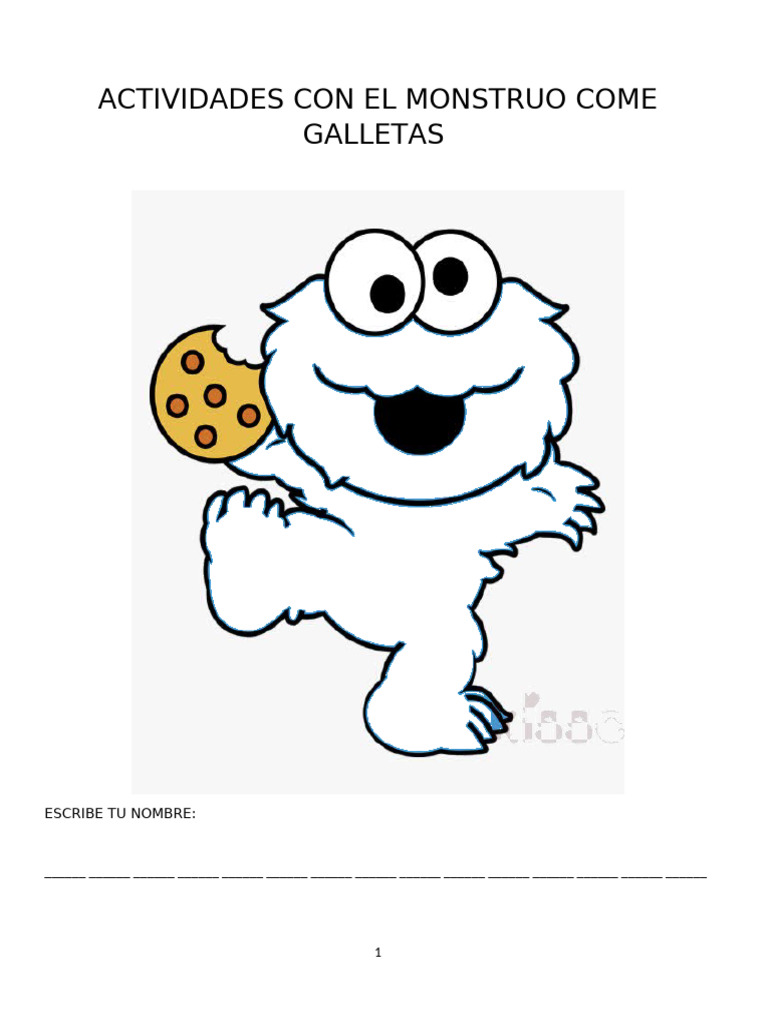 Cuadernillo Monstruo Come Galletas | PDF