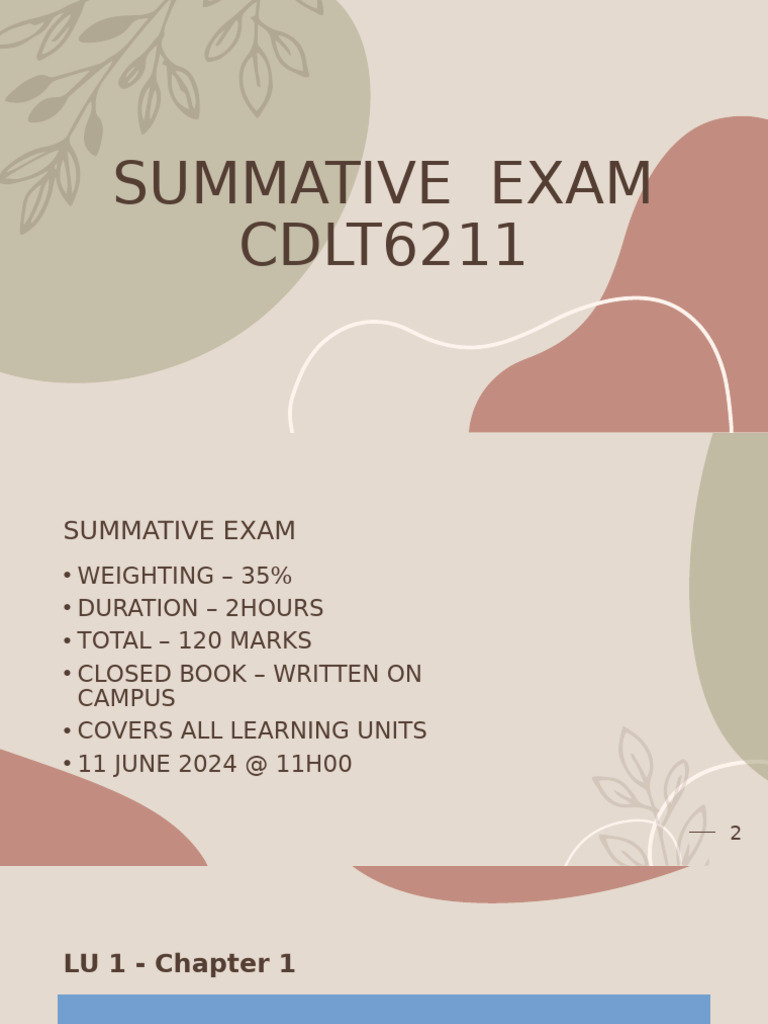 Summative Exam - Los | PDF