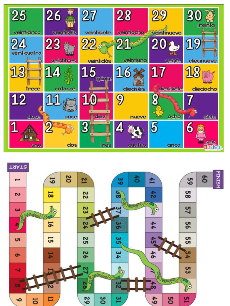 Serpientes y Escaleras 1-20 y 30 | PDF