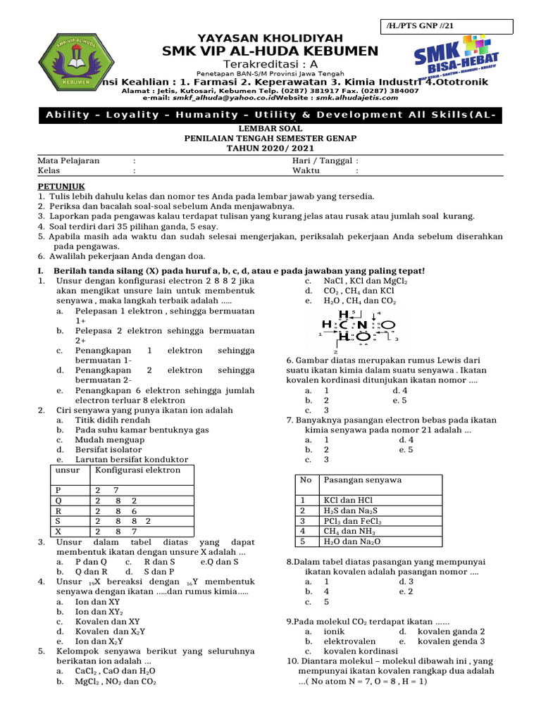 KOP UTS GENAP 21 Okkk Fix | PDF