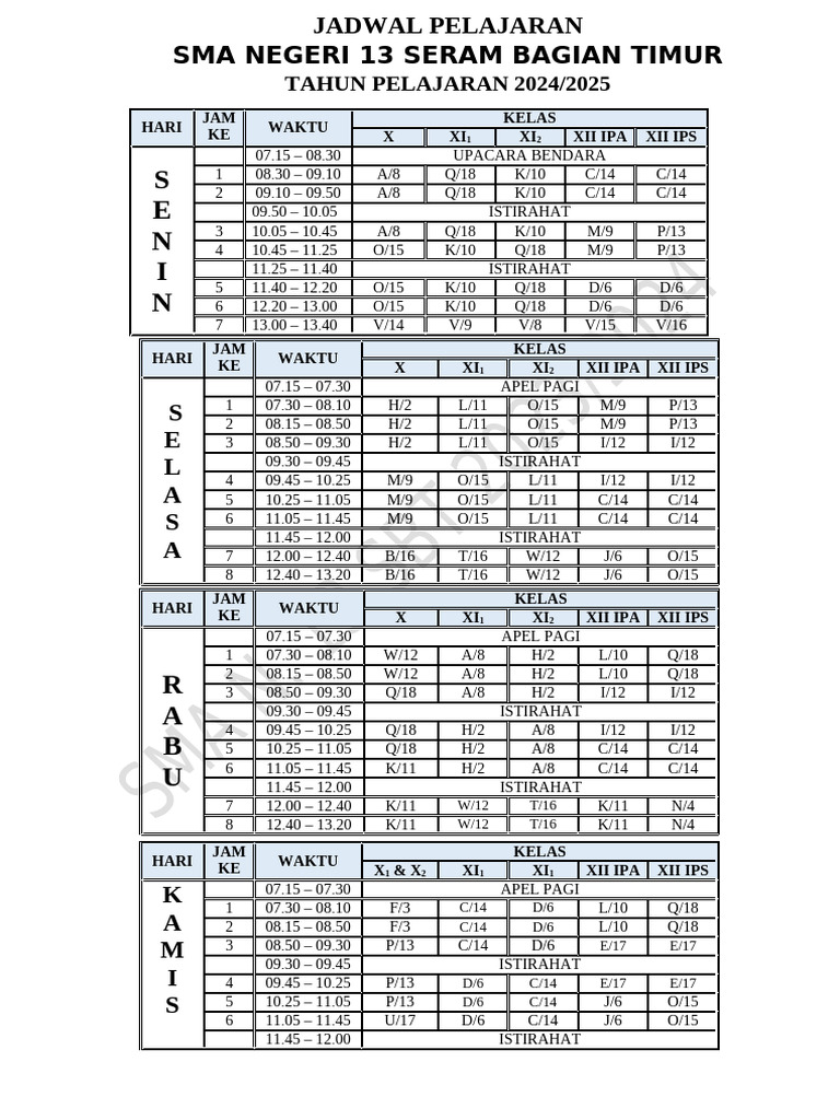 Jadwal Baru Penyesuaian Ok Siap Print | PDF