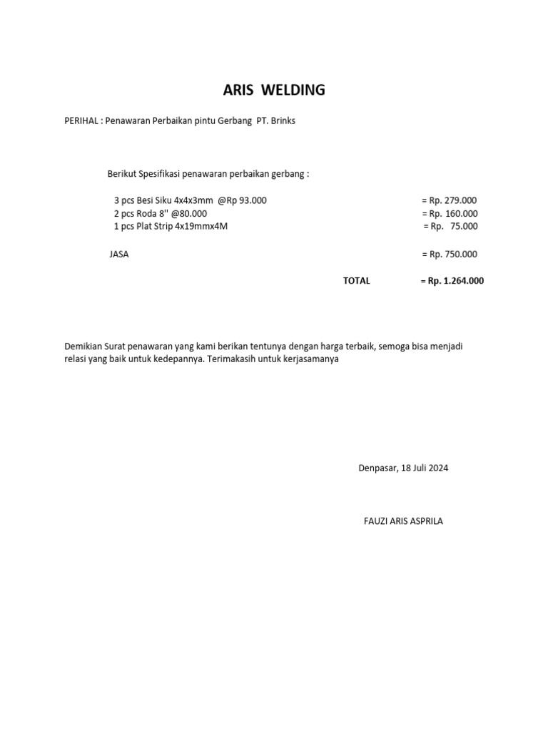 Aris Welding | PDF