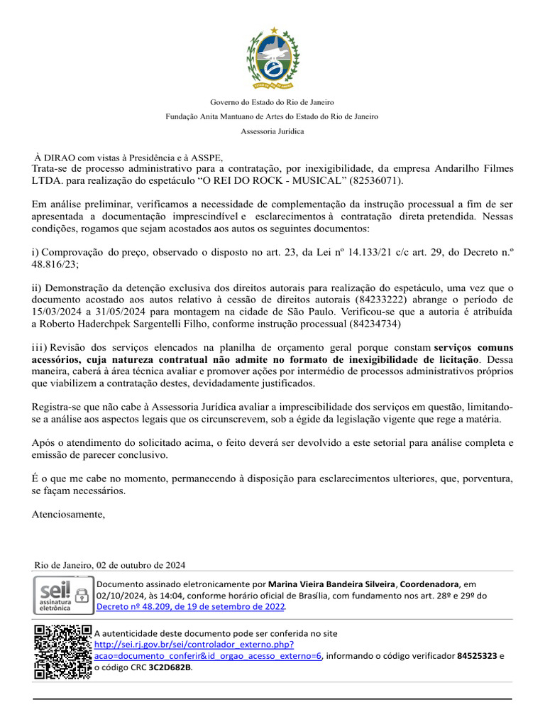 SEI 84525323 Despacho de Encaminhamento de Processo | PDF