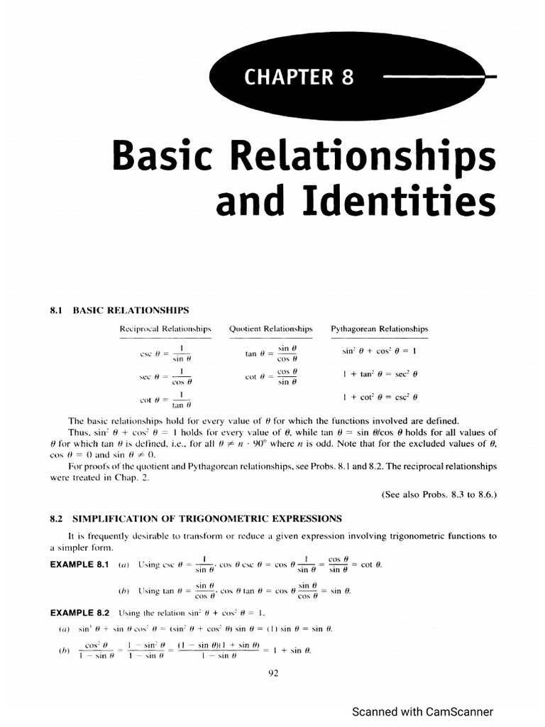 Trigo Trigonmetric Identities | PDF