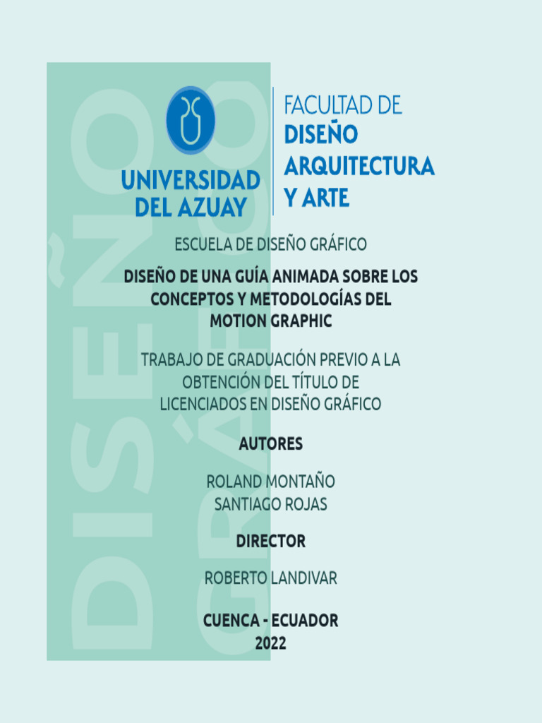 Escuela de Diseño Gráfico: Diseño de Una Guía Animada Sobre Los ...