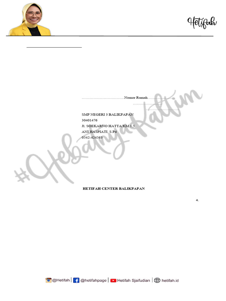 Formulir Usulan Mandiri PIP Aspirasi Hetifah Tahun 2024 | PDF