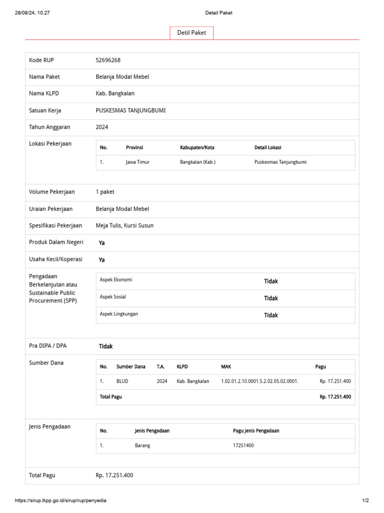 RUP - Modal Mebel New | PDF