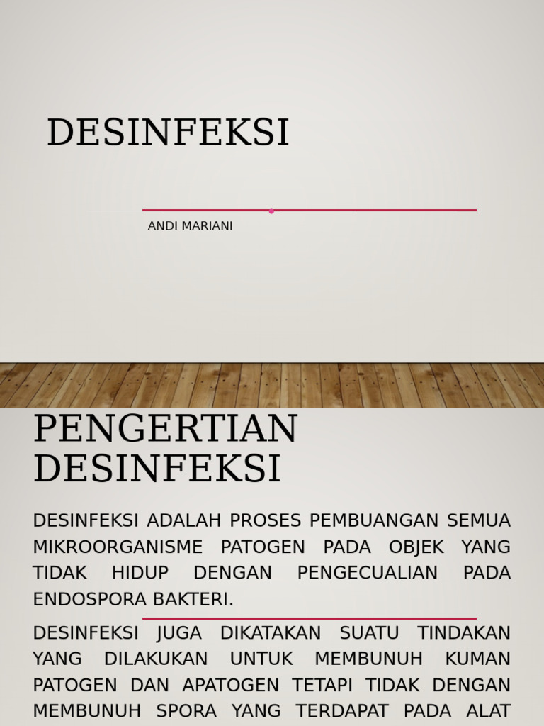 DESINFEKSI PPT 1 | PDF