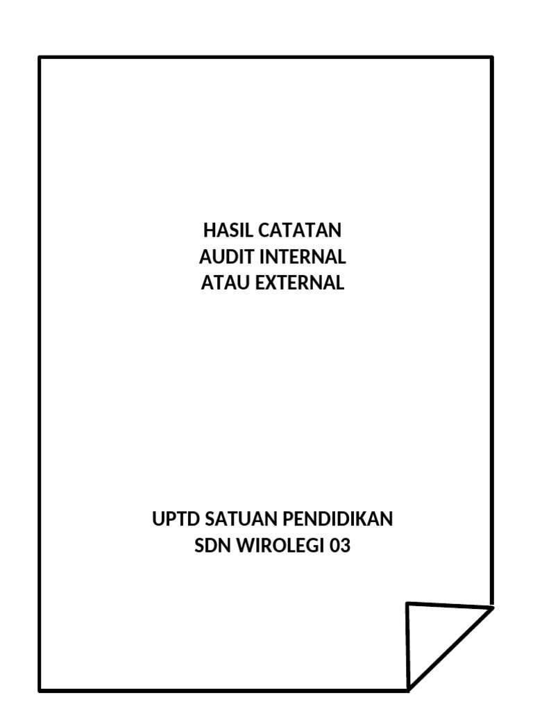 50 Hasil Catatan Audit Internal Atau Eksternal 3 Tahun Terakhir | PDF