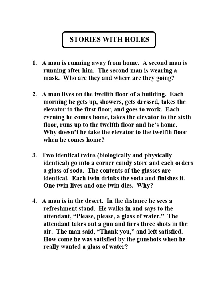 16-Stories With Holes1 1 | PDF
