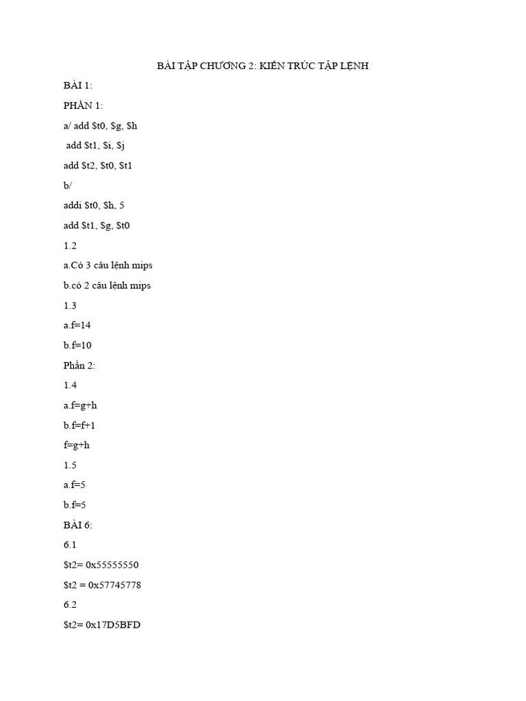 23520857-Bai Tap Chuong 2 Phan 1 | PDF