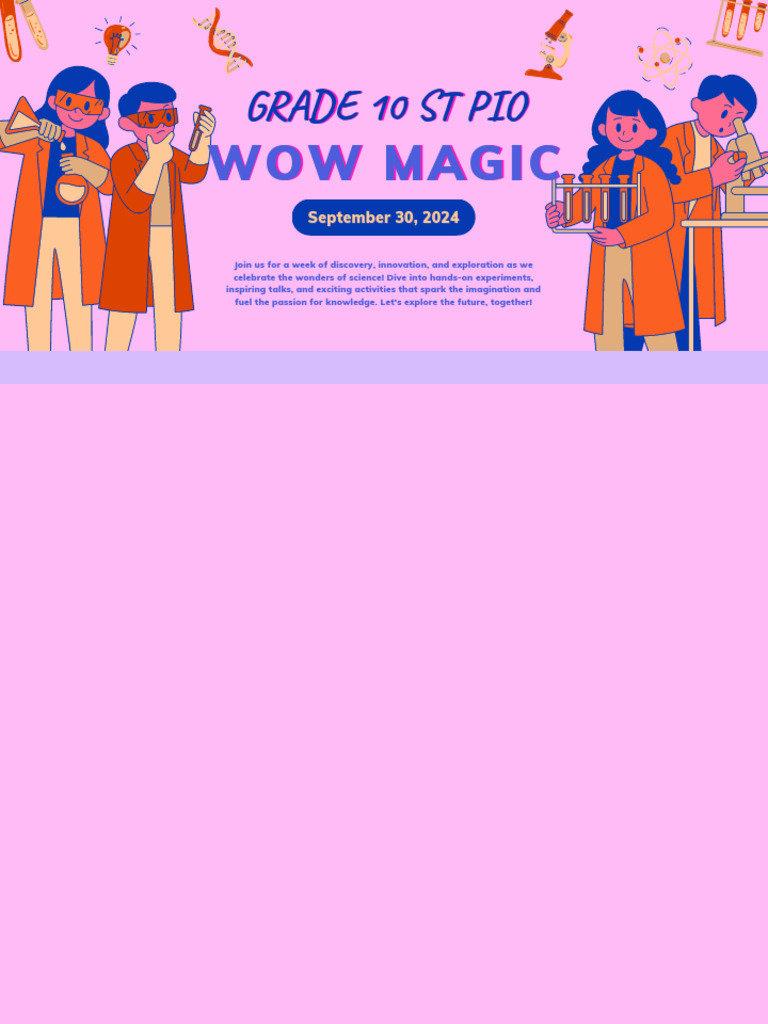 Green and Orange Illustrative National Science Week Banner Landscape | PDF