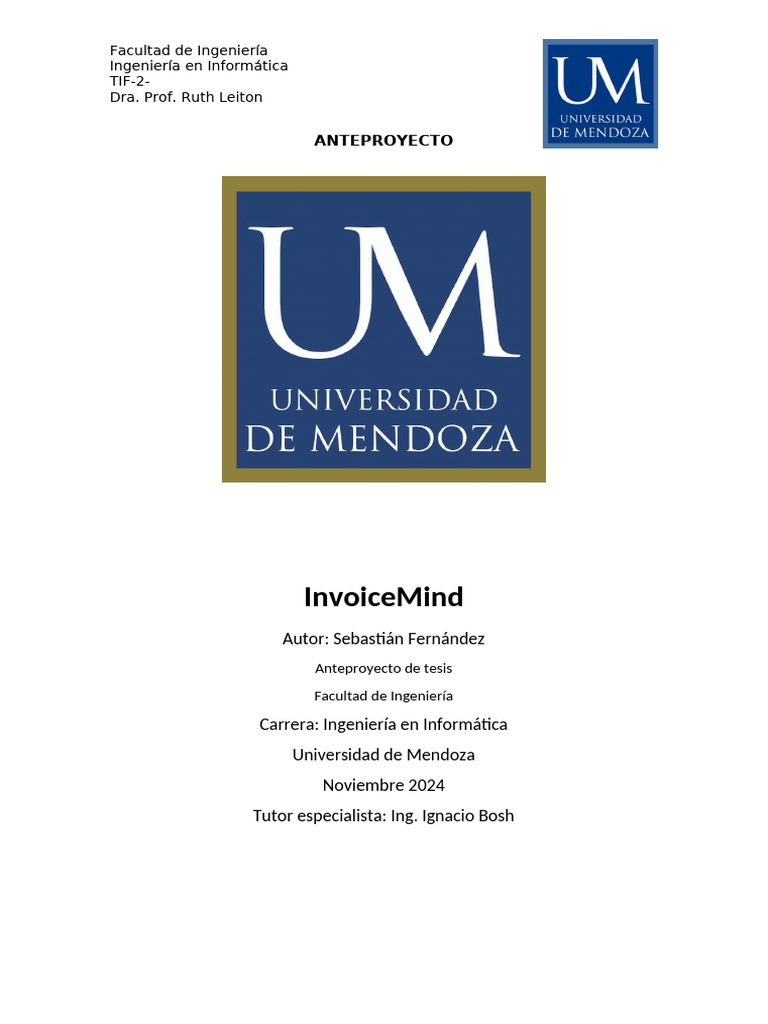 Anteproyecto | PDF