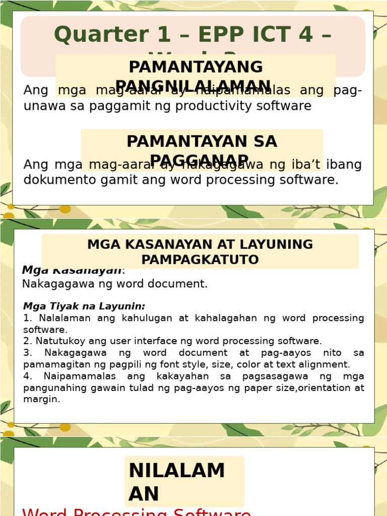 q1 Epp 4 PPT Week 3 | PDF | Software | Computers