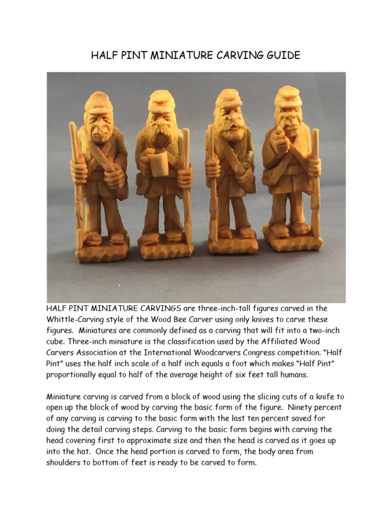 Half Pints Miniature Carving Guide | PDF