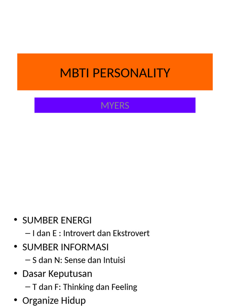 mbti | PDF