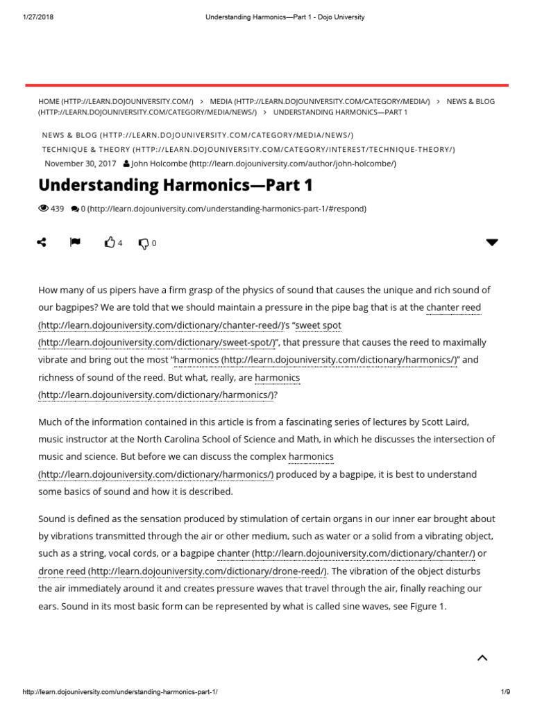 Understanding Harmonics-Part 1 - Dojo University | PDF