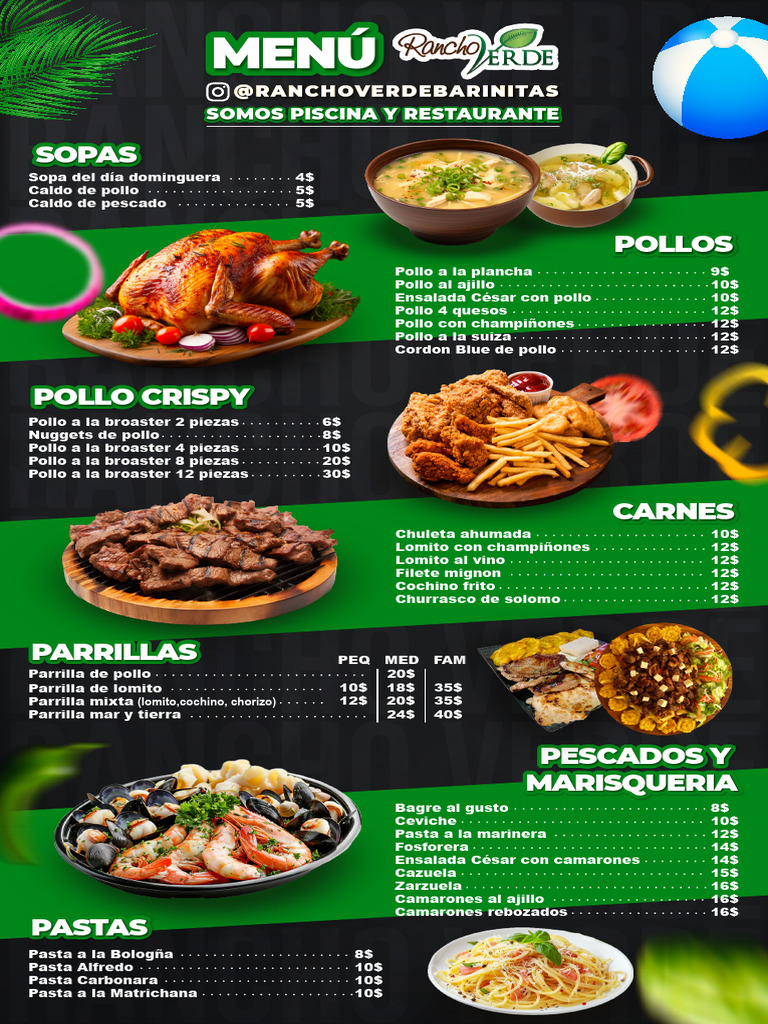 Rancho Verde Menú | PDF | Pizza | Cocina, comidas y vino
