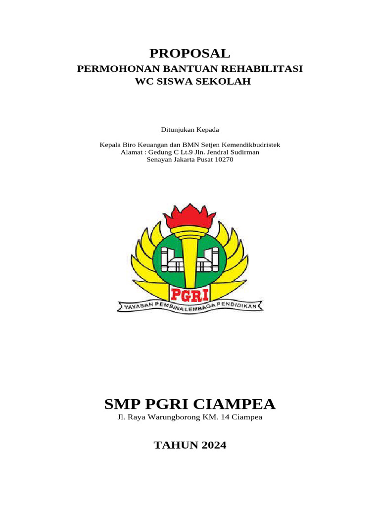 Proposal SMP Pgri Ciampea-1 | PDF