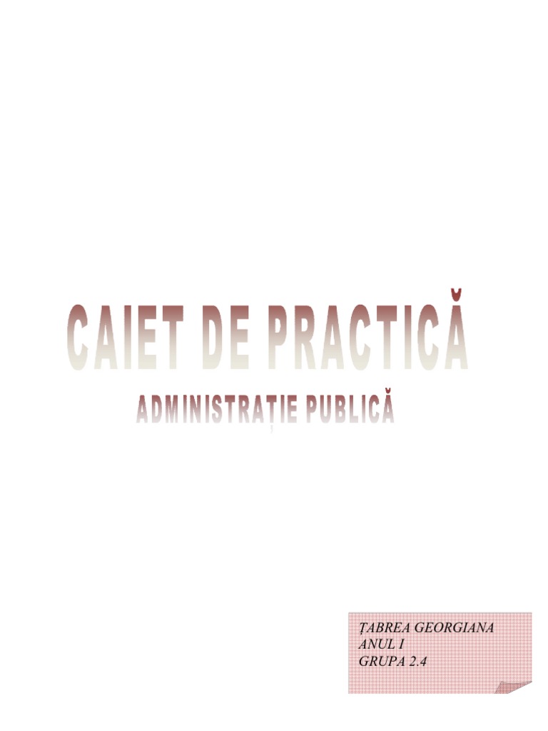 Caiet de Practica | PDF