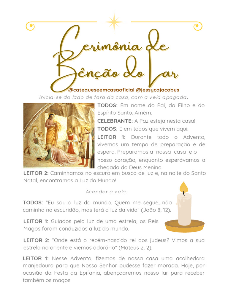 Cerimonia de Bencao Do Lar | PDF | Advento | Religião e Espiritualidade