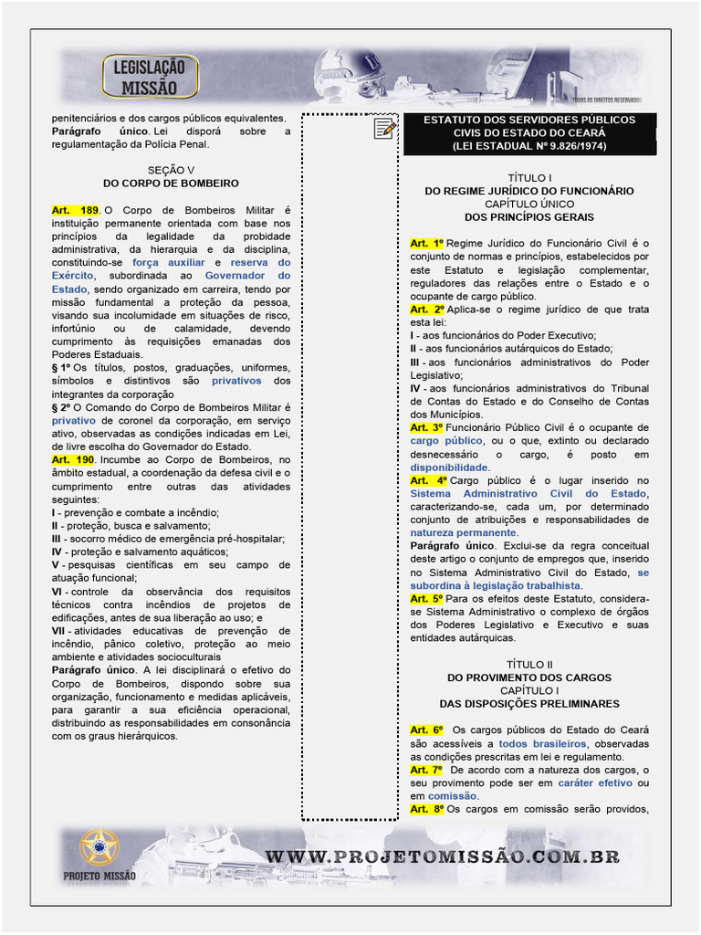 Estatuto Do Servidor Publico Do Ce | PDF