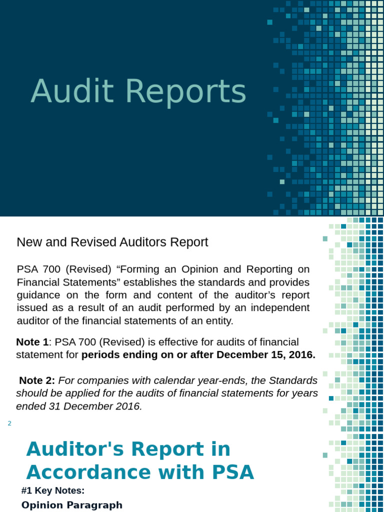 2 Lesson 11 Key Notes Audit Reports | PDF