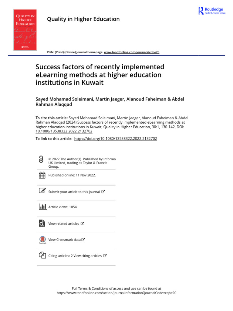 Success Factors of Recently Implemented ELearning Methods at Higher ...
