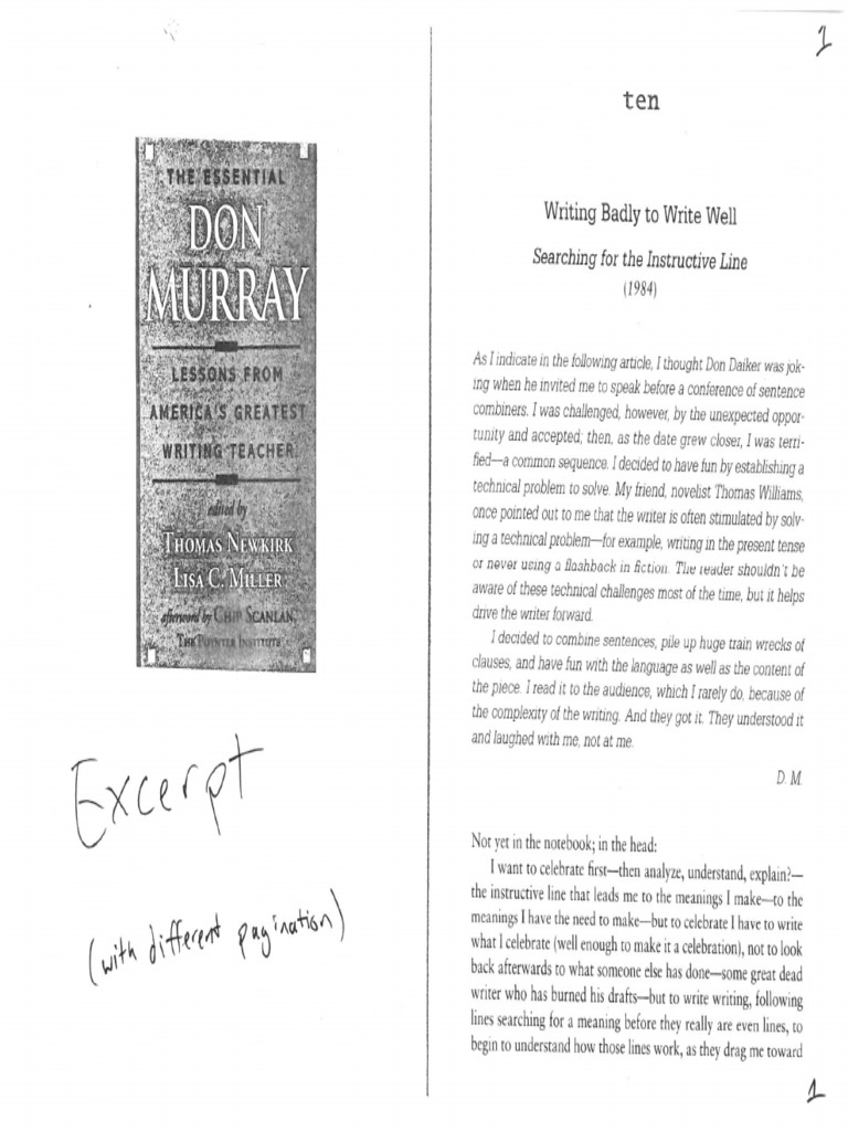 Murray Writing - Badly EXCERPT | PDF