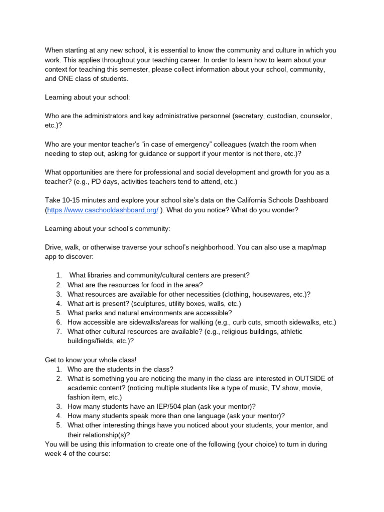 Getting To Know My Context F23 | PDF