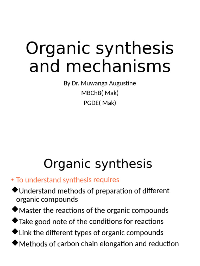 Organic Synthesis | PDF | Wellness | Science & Mathematics