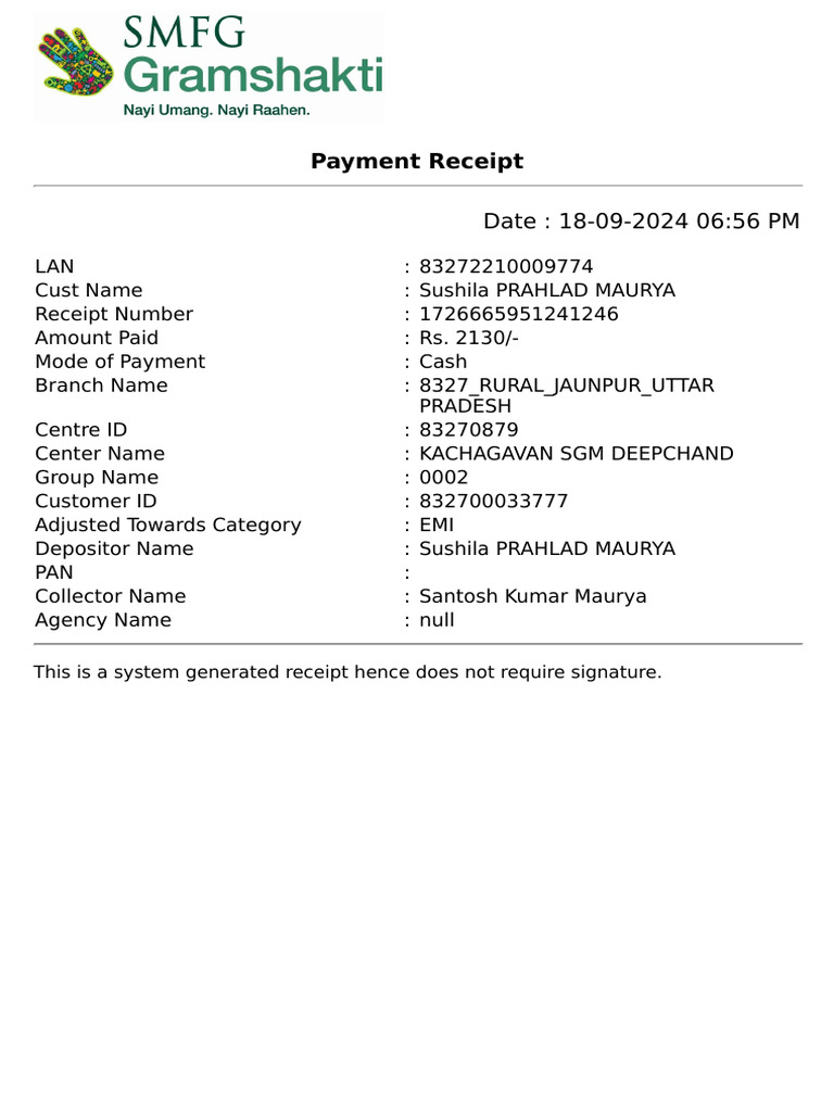 G2ZUtJS1k3 Receipt | PDF