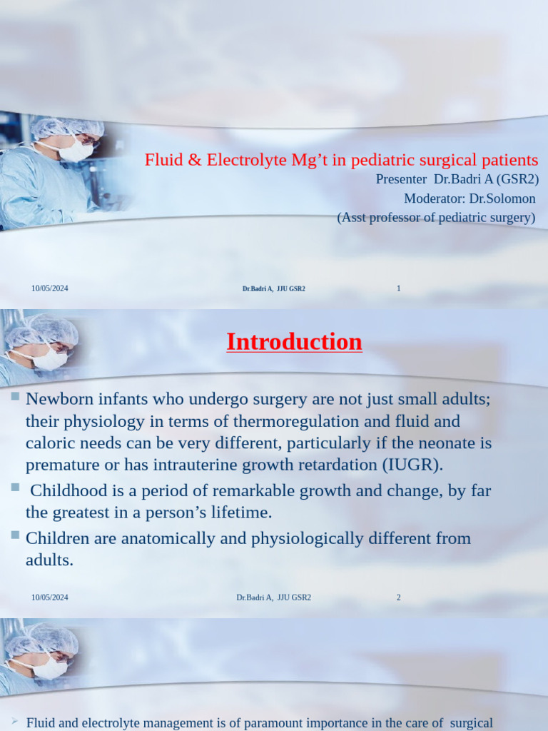 Fluid - and - Electrolye - Management - DR - Badri | PDF