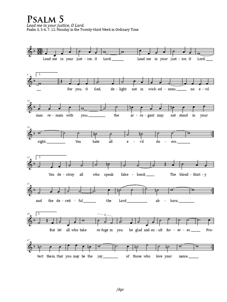 Psalm 5 | PDF