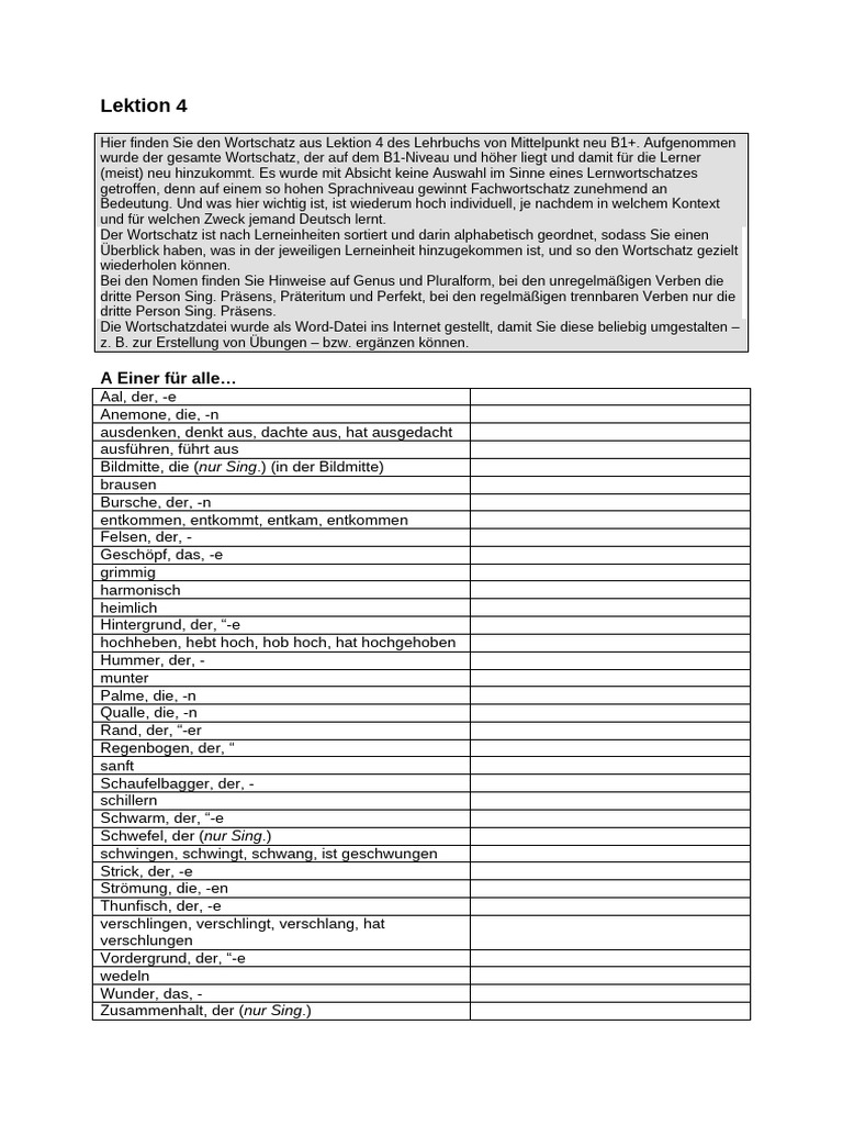 MittelpunktB1 Wortschatz L04 EB | PDF