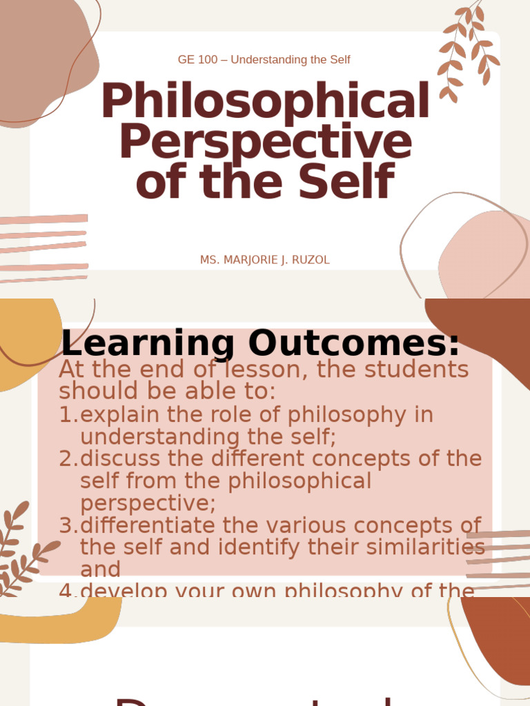Philosophical Insights on the Self | PDF | Philosophy Of Self | Philosophy