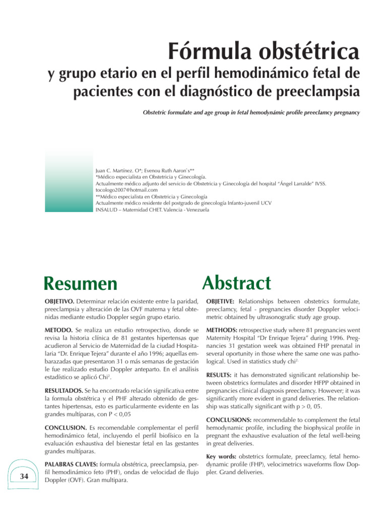 Formula Obstetrica | PDF | Childbirth | Obstetrics