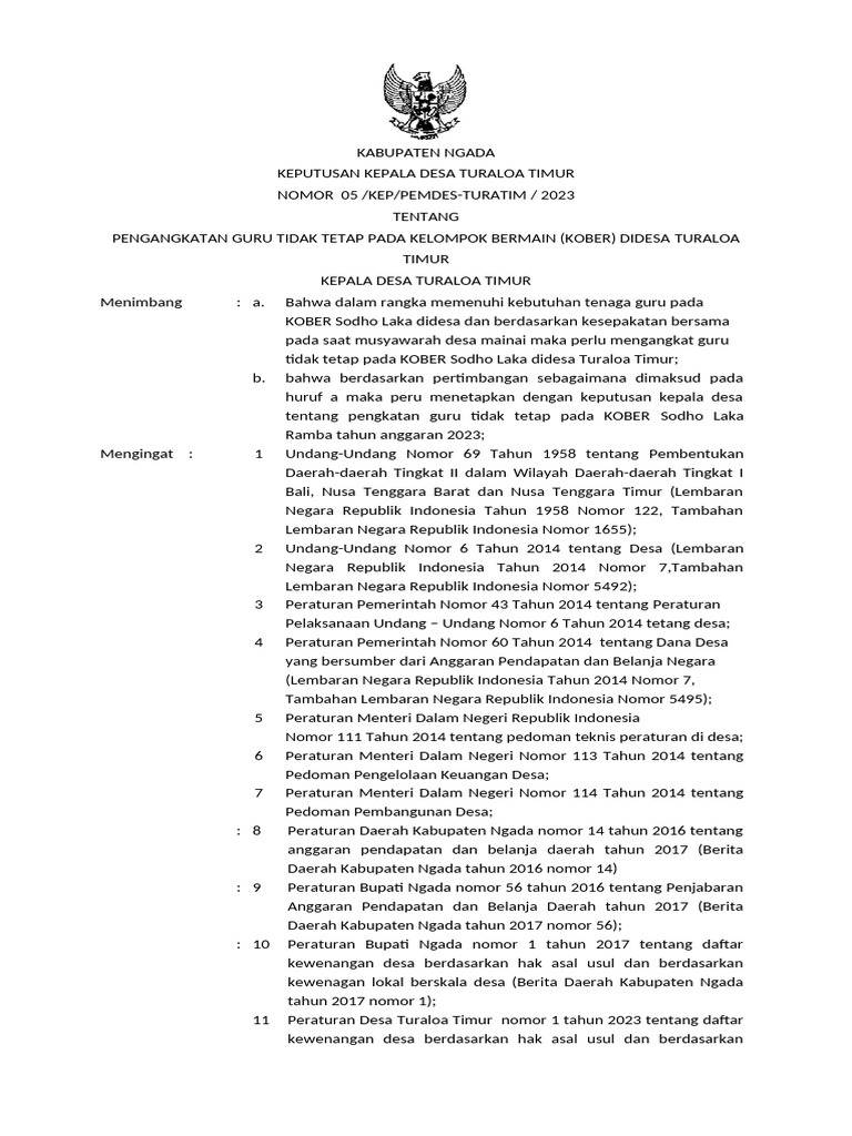 10.sk TENAGA PAUD 2021 | PDF