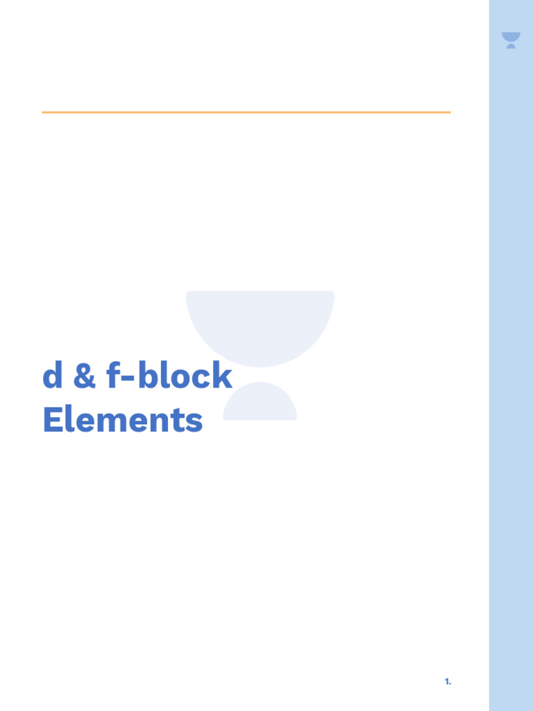 d-+and+f-+Block+Elements | PDF