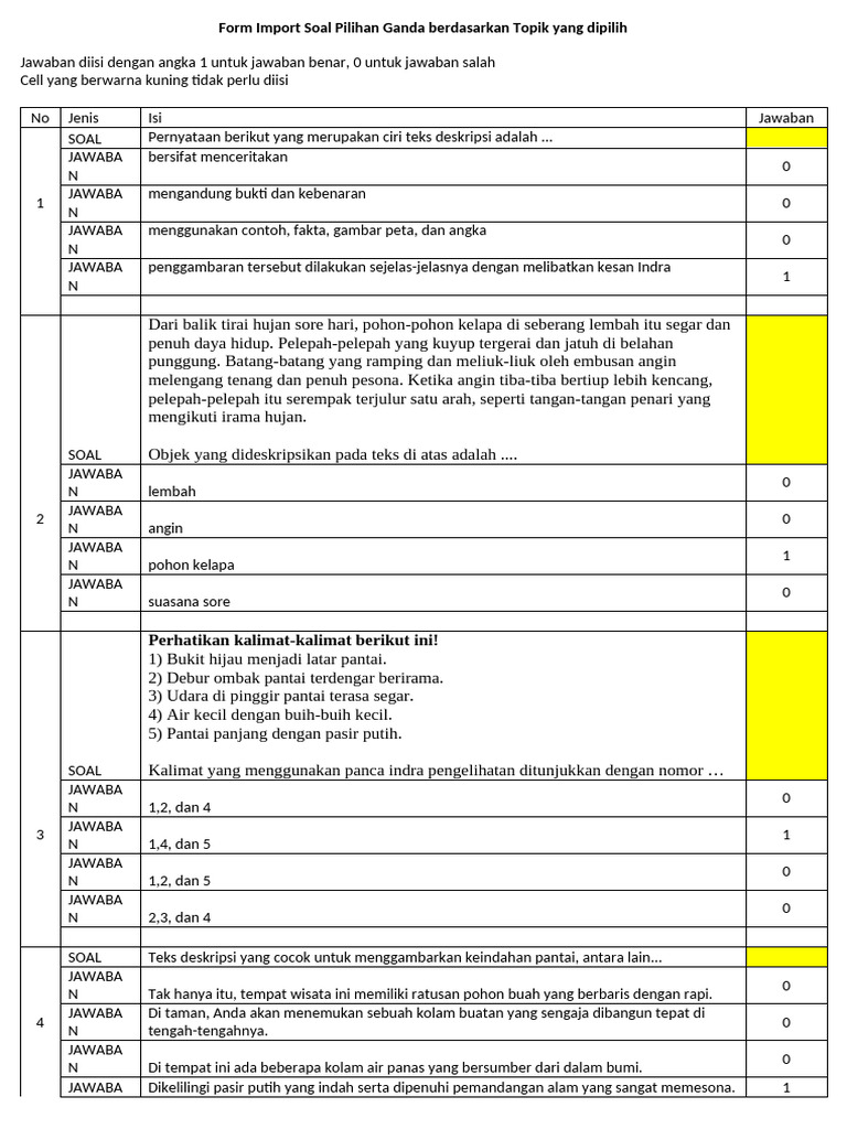ASTS Bahasa Indonesia Kelas 7 2024 Ganjil 092140 | PDF