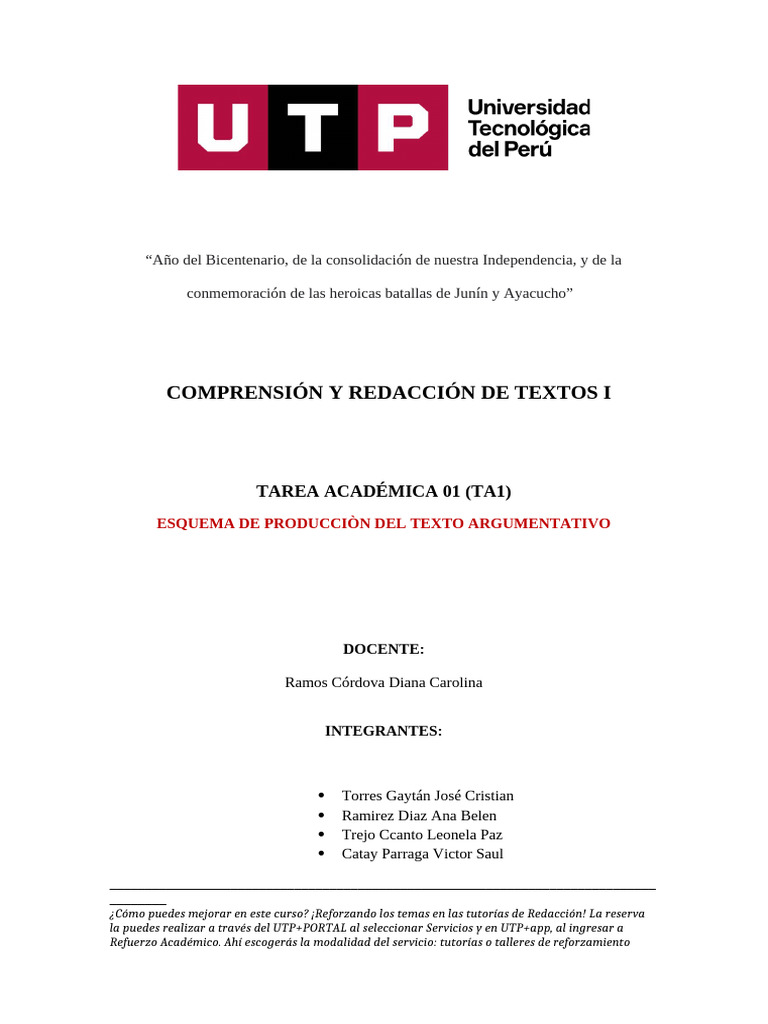 Esquema de Producciòn Del Texto Argumentativo (3) | PDF Esquema de Producciòn Del Texto Argumentativo (3) | PDF