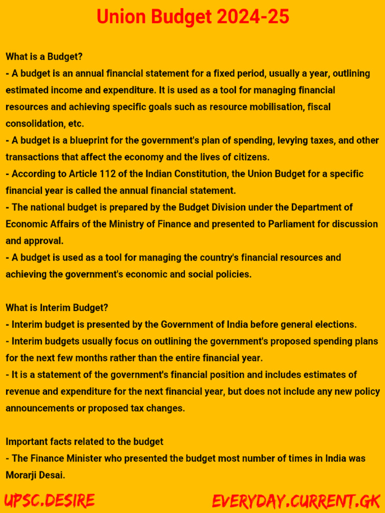 Union Budget 2024-25 | PDF
