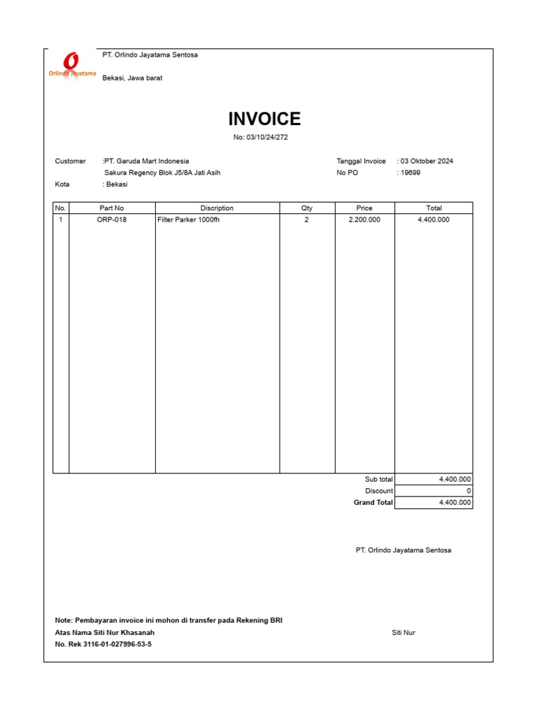 Invoice GRD | PDF