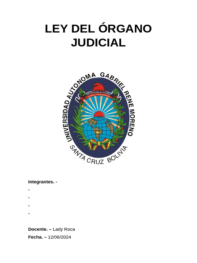 LEY DEL ÓRGANO JUDICIAL | PDF
