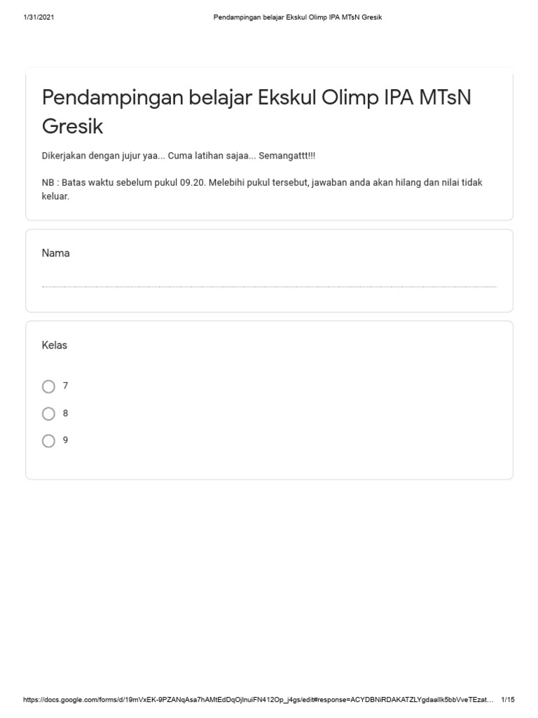 Soal Latihan 1 | PDF