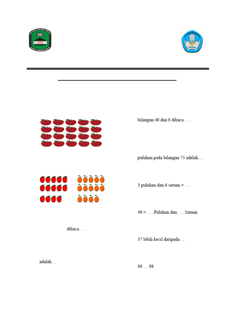 Soal Uts MTK Kelas 2 Kumer | PDF