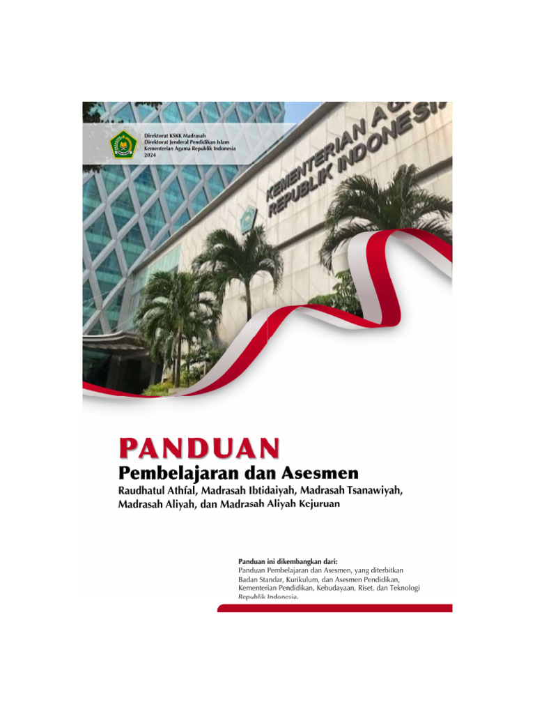 Panduan Pembelajaran dan Asesmen (RA MI MTs MA) 2024 2024 | PDF Panduan Pembelajaran dan Asesmen (RA MI MTs MA) 2024 2024 | PDF