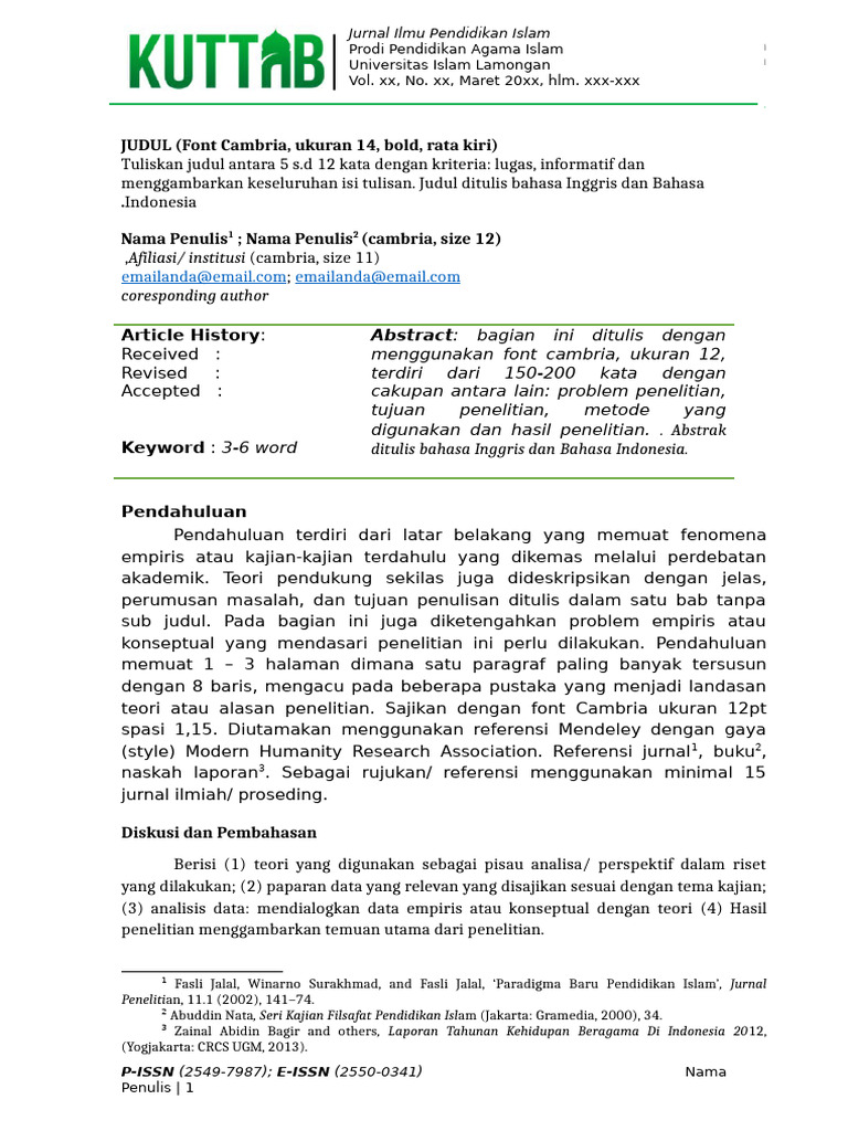 Template Kuttab | PDF