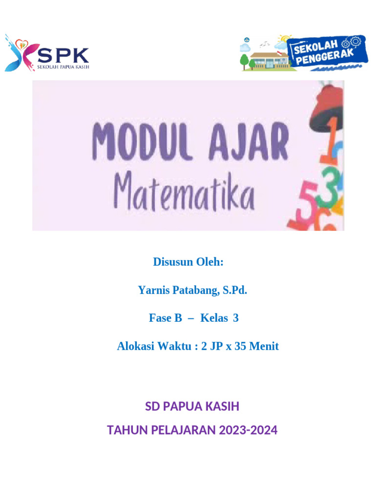 MODUL AJAR MATH - Membandingkan Pecahan | PDF