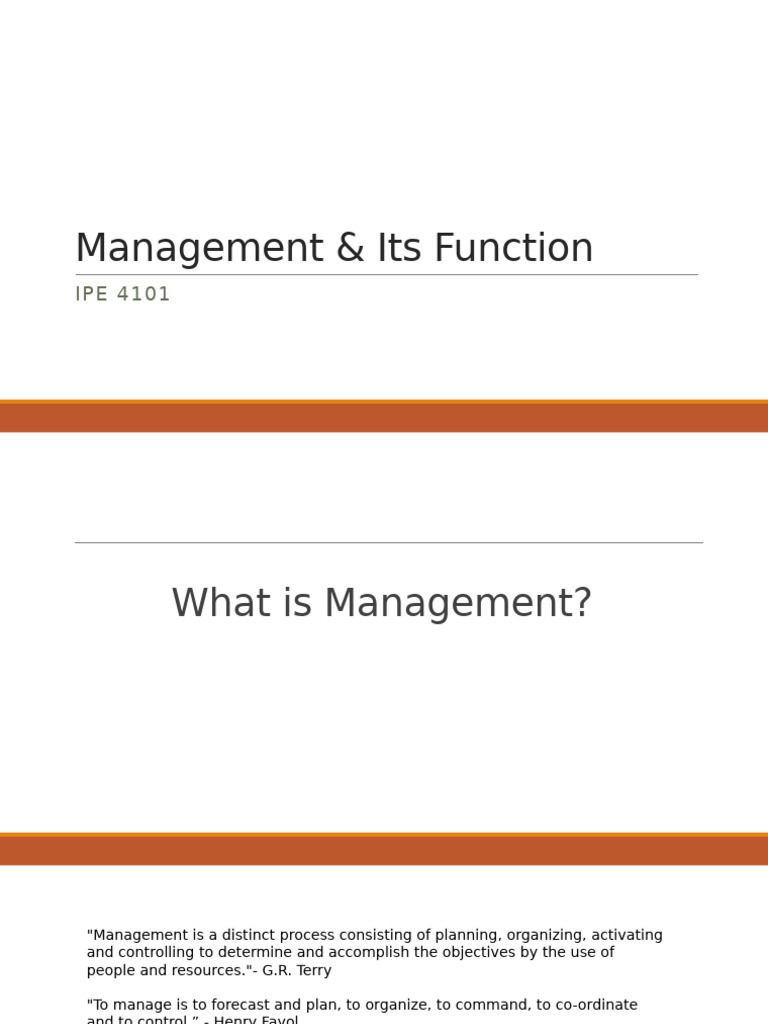 Management Lec1 | PDF